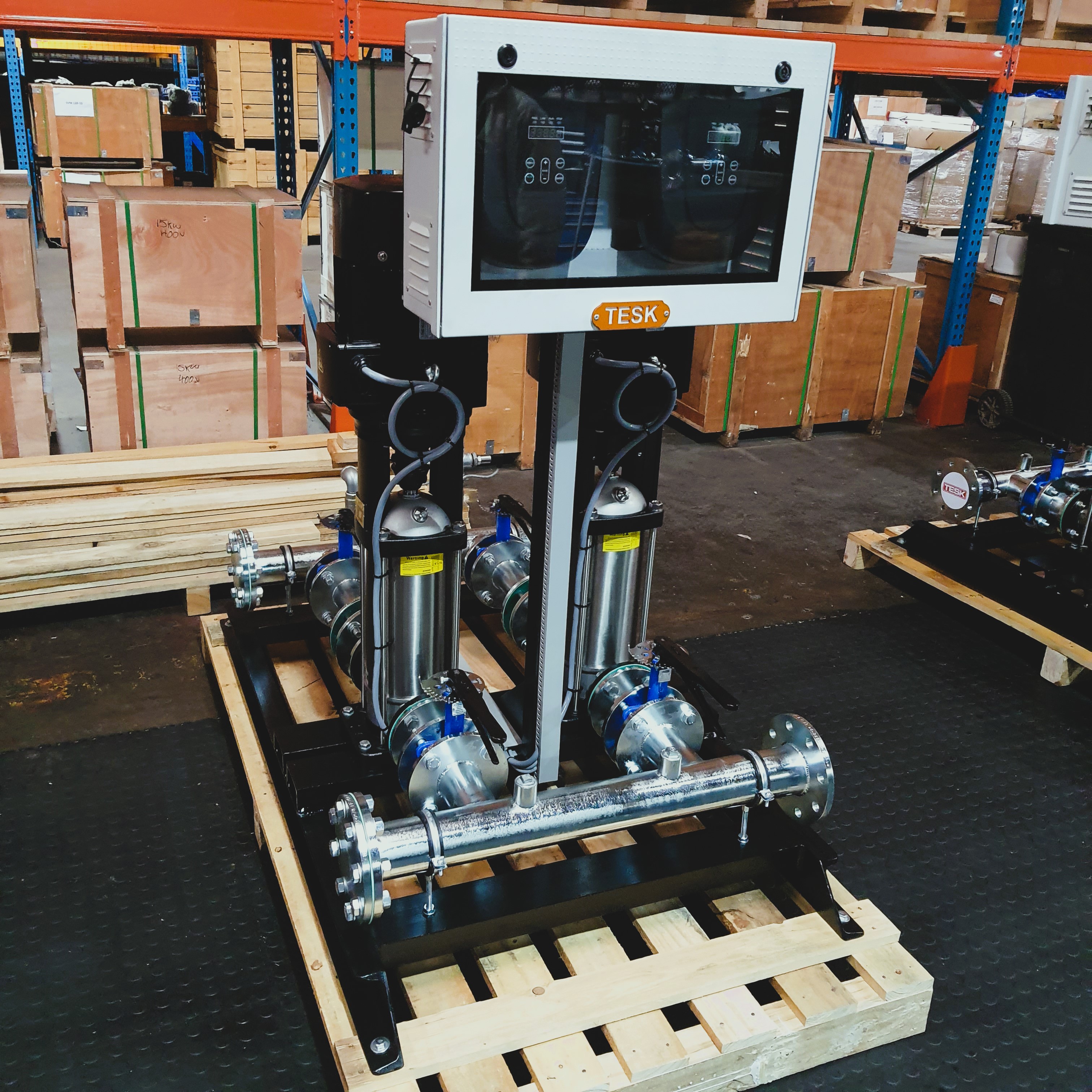 MULTISTAGE TWIN BOOSTER PUMPS COMPLETE SETUP